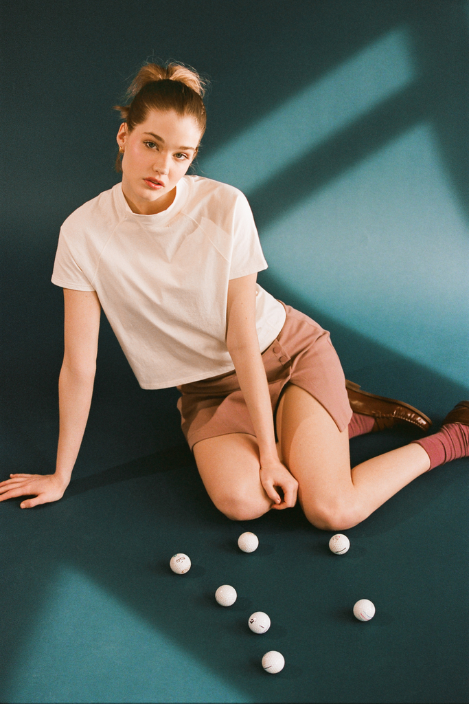 The Mock Neck Tee Sierra Madre Womens Golf Apparel Sierra Madre Golf